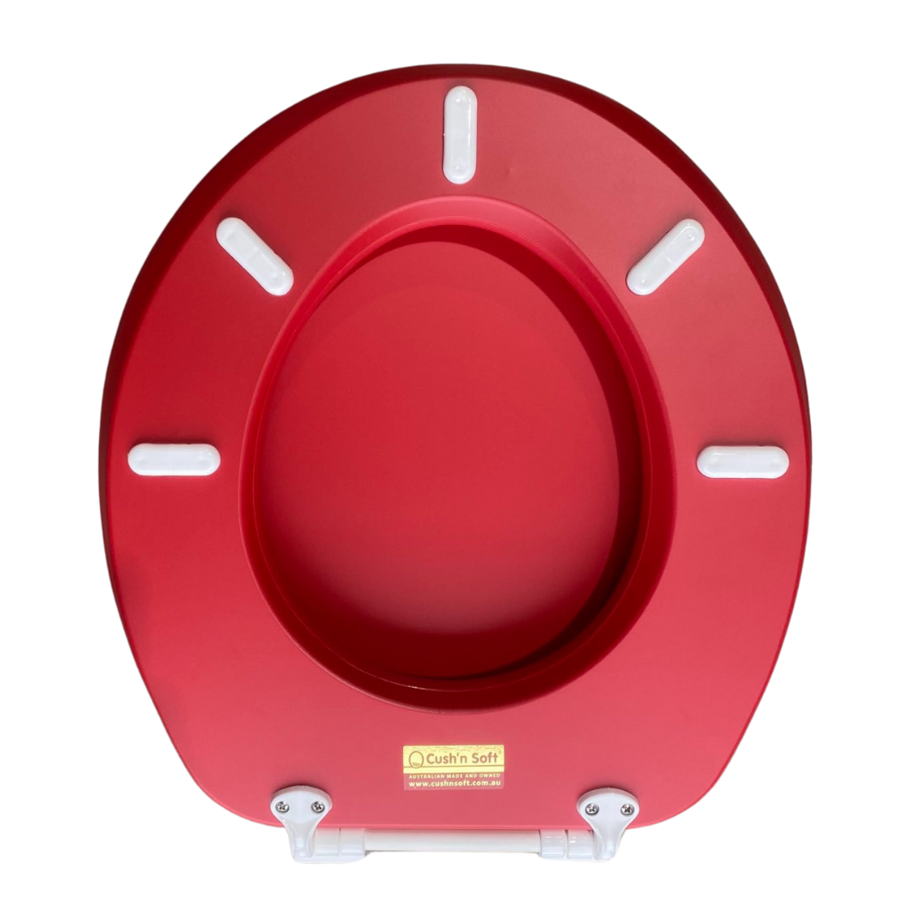 Cherry Red Padded Toilet Seat Cush n Soft